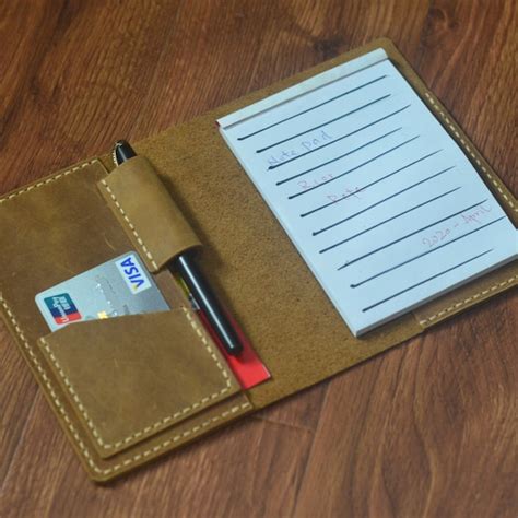 Leather Notepad Etsy