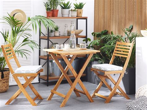 Acacia Wood Garden Bistro Set Fiji Uk