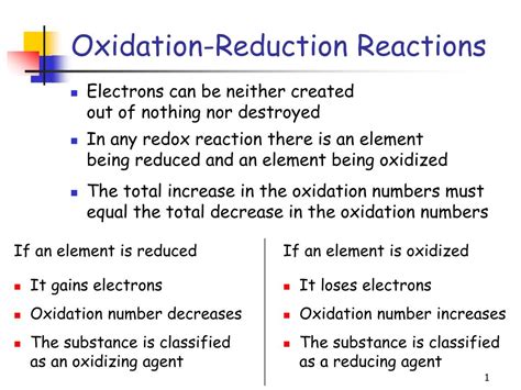 Ppt Oxidation Reduction Reactions Powerpoint Presentation Free Download Id4350025