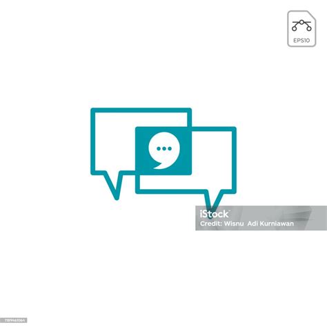 Chat Message Discours Conversation Symbole Ou Vecteur Dicône Isolé