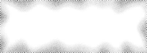 Halftone Rectangle Grain Frame Black Comic Dotted Wavy Border Pop Art