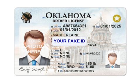 Oklahoma Fake ID Template V1 Your Fake ID Templates