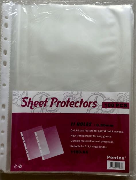 A4 Sheet Protector 100s Pkt Hobbies And Toys Stationery And Craft Craft