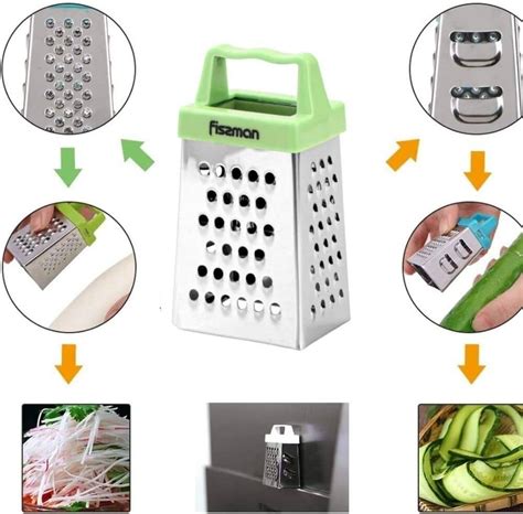 Fissman Mini Grater 3 Sided 3inch Multifunctional Handheld Grater Magnetic Grater For Storage