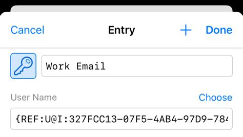 Entry Field References KeePassium