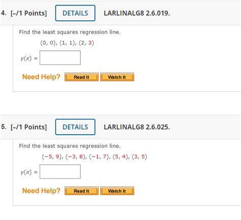 Solved Find The Least Squares Regression Line Chegg