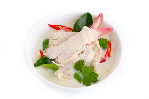 Kai Del Kha De Tom Pollo En Sopa De La Leche De Coco Imagen De Archivo Imagen De Pollo Sopa