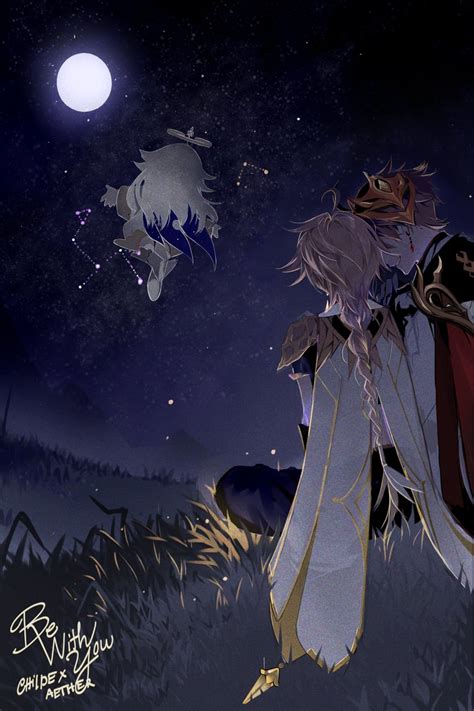 Aether Tartaglia And Paimon Genshin Impact Drawn By Pnk Crow Danbooru