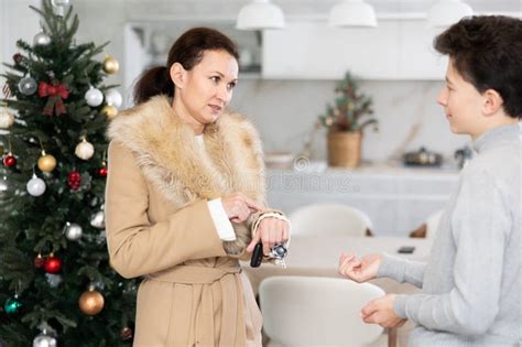 Mother Is Going To Celebrate Christmas With Friends Leaving Her Son