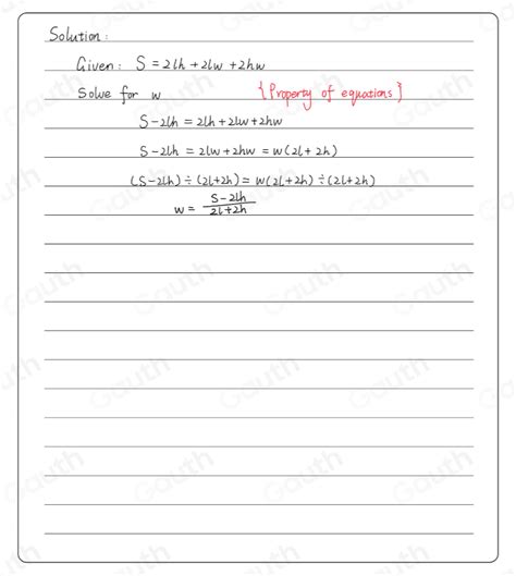 Solved The Surface Area Of A Rectangular Solid Is Given By The