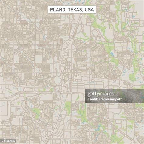 Plano Texas Us Stadt Stadtplan Stock Illustration Getty Images