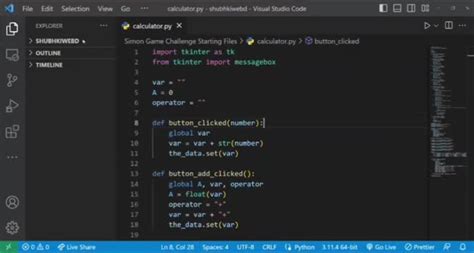 Shubham Shivhare On Linkedin Python Projectdevelopment Calculator Codingskills
