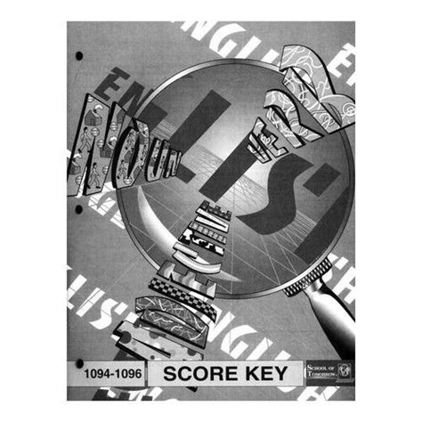 Grade 8 English Pace Score Key 1094 1096 Scores Grade Workbook
