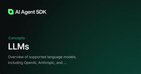 Llms Ai Agent Sdk