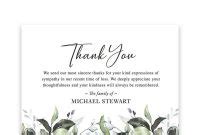 Sympathy Thank You Cards Inside Sympathy Thank You Card Template