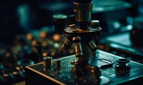 Premium Photo A Microscope Is Viewed Under An Experiment