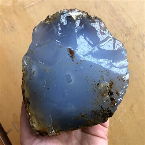 1230g Rare Natural Blue Chalcedony Stone Turkey D42 Ebay
