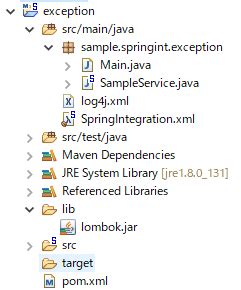 ばぐぶろぐ JavaSpring IntegrationService Activatorで例外送出