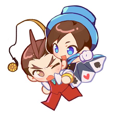 Apollo Justice And Trucy Wright Ace Attorney Drawn By Kanmi