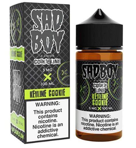 Discount Novelties Wholesale Sad Boy E Liquid 3mg 100ml Keyline Cookie