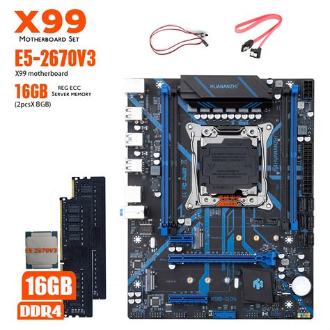 huananzhi x99 qd4 motherboard set e5 2670 v3 2 8gb ddr4 ram 阿里巴巴
