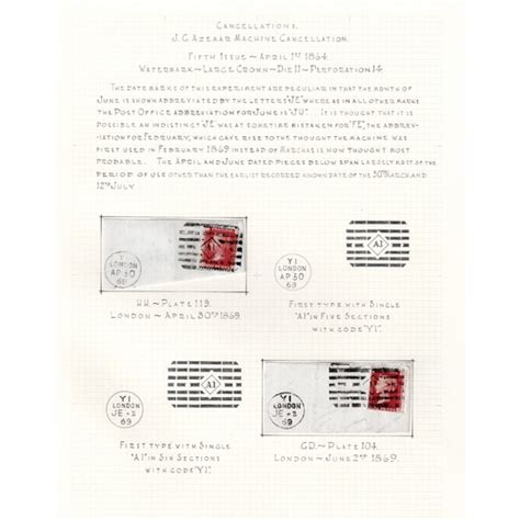 Gb 1869 72 1d Reds Well Written Up Six Pieces With Two Each Of 1st 2nd