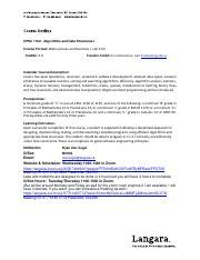 CPSC Ziervogel Pdf CPSC Algorithms And Data Structures I Course Format Web