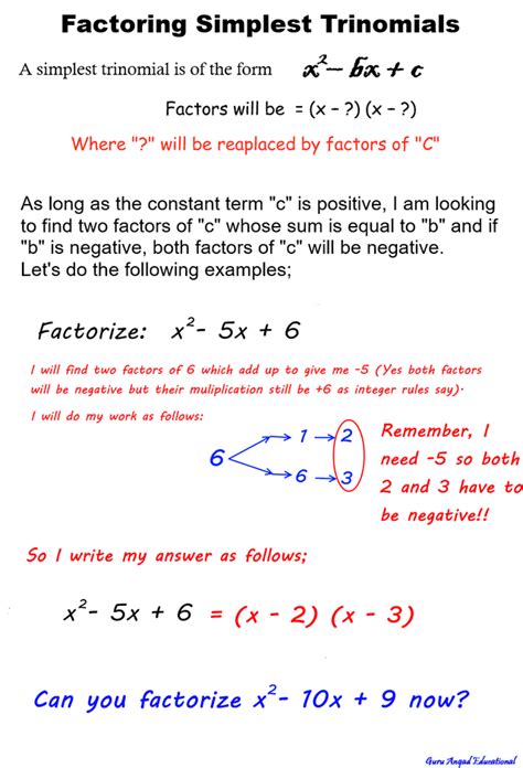 Factoring Quadratic Trinomials Steemit