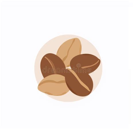 Line Art Vector Of Coffee Beans Minimalist Illustration Stock