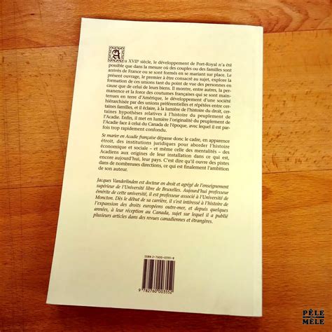Se Marier En Acadie Française Xvii Et Xviii Siècle Jacques Vanderlinden Editions Dacadie