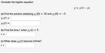 Answered Consider The Logistic Equation A Find Bartleby