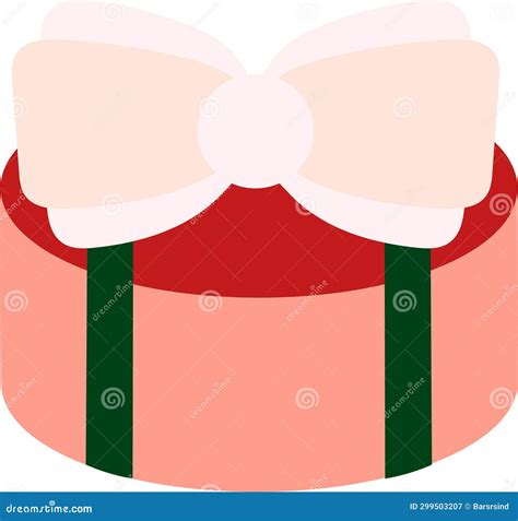 Merry Christmas Surprise Box Red Green Flat Art Stock Illustration