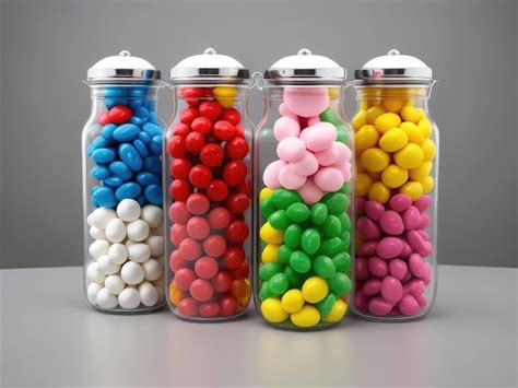 Premium Ai Image Colorful Candy Jar