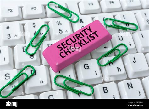 Sign Displaying Security Checklistprotection Of Data And System Guide On Internet Theft