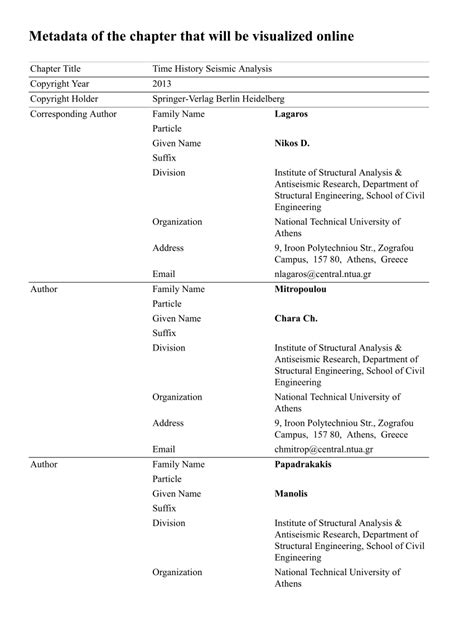 PDF Time History Seismic Analysis