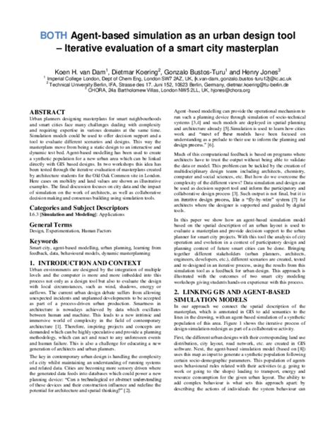 pdf agent based simulation as an urban design tool iterative