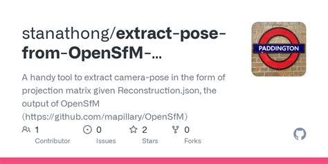 Github Stanathongextract Pose From Opensfm Reconstruction A Handy