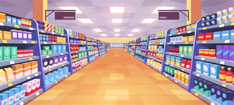 Store Shelves Vector
