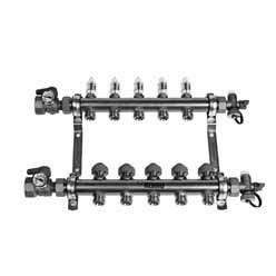 Rehau 381103 001 Pro Balance 1 Brass Manifold With Gauges 3 Stations