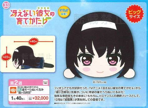 怨念事務所 日空版 Sega 景品 不起眼女主角培育法 霞之丘詩羽 大趴 趴姿絨毛布偶娃娃