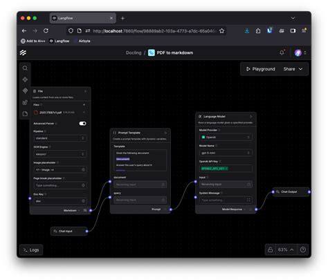 Convert Pdfs To Markdown With Docling And Langflow Langflow Low Code Ai Builder For Agentic