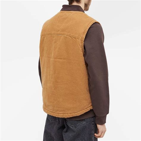 Dickies Mens Duck Canvas Vest In Stonewashed Brown Duck Dickies Construct