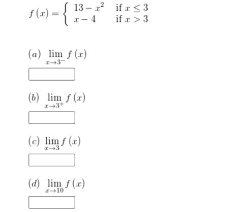 Solved Consider The Function Below Use It To Find The Chegg