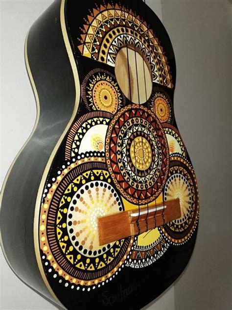 Guitarras Angela Santacruz Pintadas A Mano Santacruzangelamaria Guitarras Pintadas Guitarras