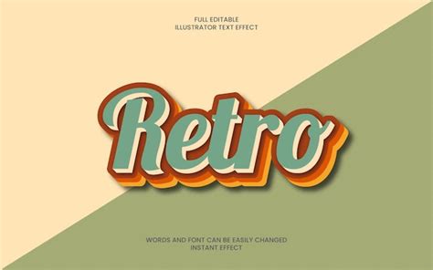 Premium Vector Retro Text Effect
