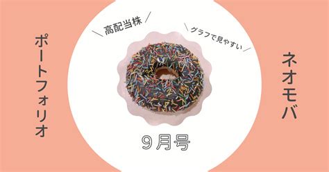 【2021年9月】ネオモバ ポートフォリオ（高配当投資をグラフ付で公開） かつぴろの日々是日記 ｜ ｜ ごく普通のサラリーマンが資産目標