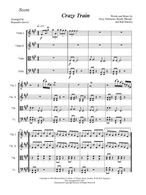 Crazy Train Sheet Music By Ozzy Osbourne