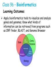 Exploring Bioinformatics Tools For Genes And Genomes A Course Hero