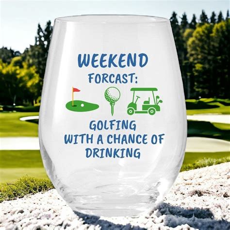Golf Wine Glass Whiskey Golf Glass 19th Hole Golf Custom Wine