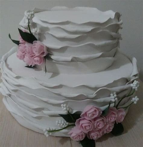 Bolo Andares Branco Naked Cake Cenogr Fico Todo Em Eva Elo